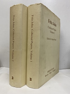 Fritz John : Collected Papers : Vol. 1-2 (Hard) (洋) フリッツ・ジョン数学著作集 ...